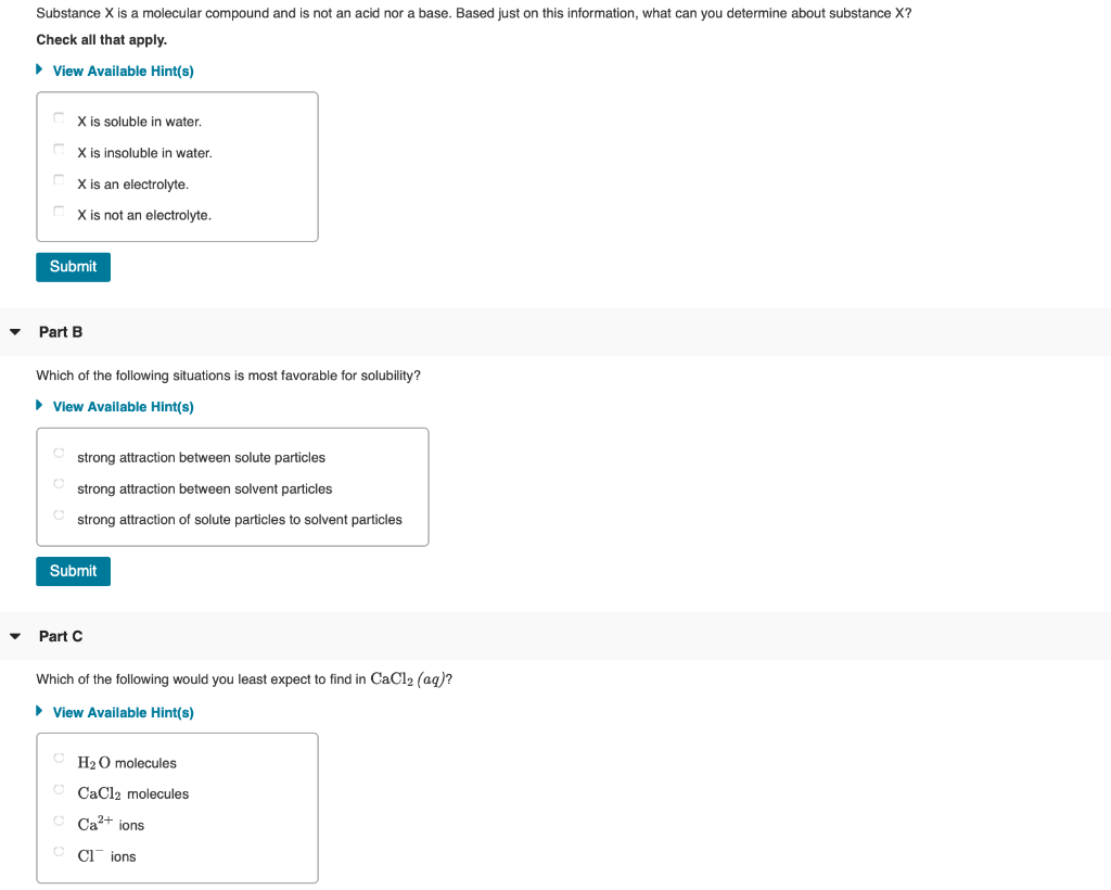 Solved Substance X is a molecular compound and is not an | Chegg.com