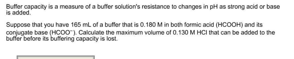 Solved Buffer capacity is a measure of a buffer solution's | Chegg.com