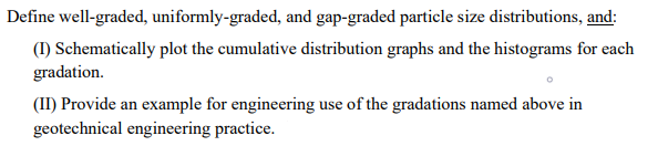 Solved Define well-graded, uniformly-graded, and gap-graded | Chegg.com