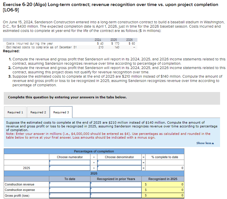 Solved On June 15,2024 , Sanderson Construction entered Into | Chegg.com