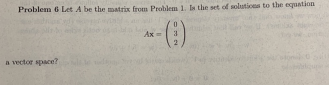 Solved Problem 1 Consider the following matrix write down a | Chegg.com