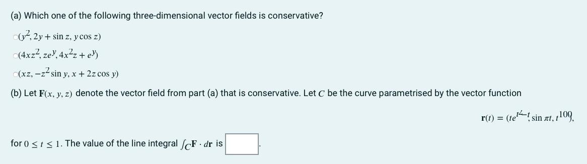 Solved (a) Which one of the following three-dimensional | Chegg.com