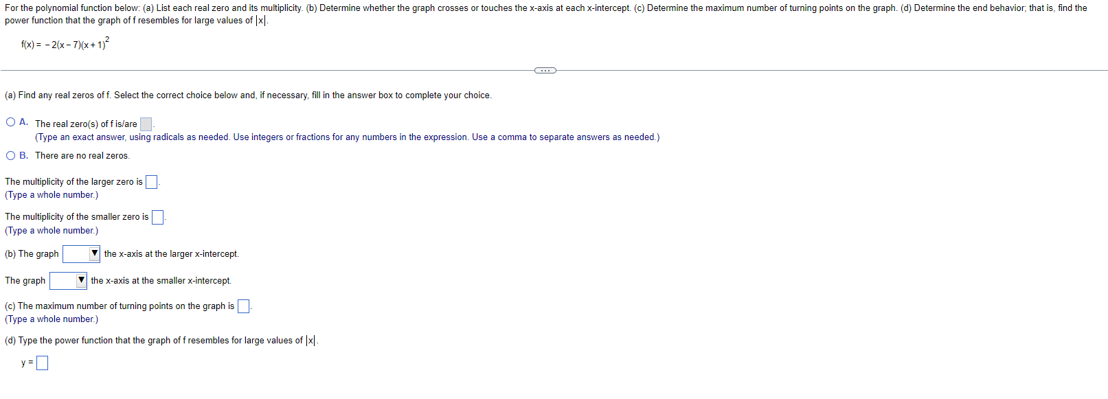 Solved power function that the graph of f ﻿resembles for | Chegg.com