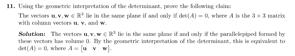 Solved 11. Using the geometric interpretation of the | Chegg.com