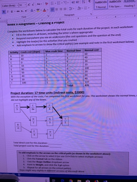 Solved AaBbCcDc AaBbCcD AaBBC Paragraph Font week y | Chegg.com