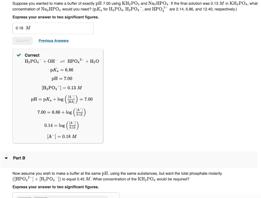 Solved Suppose you wanted to make a buffer of exactly pH7.00 | Chegg.com