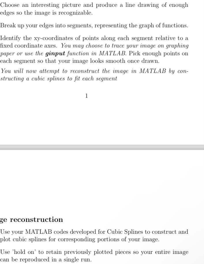 Solved Choose an interesting picture and produce a line | Chegg.com