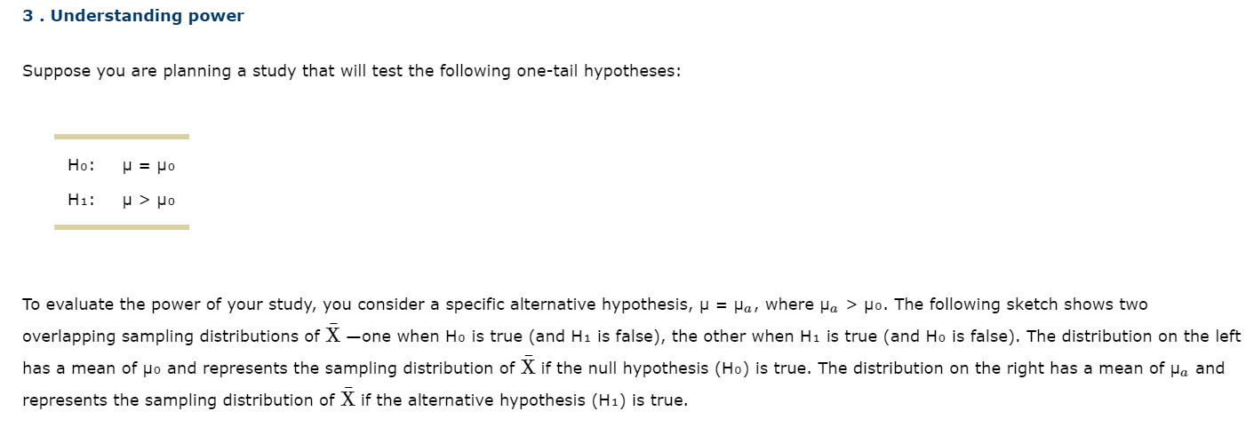 Solved 3. Understanding power Suppose you are planning a | Chegg.com