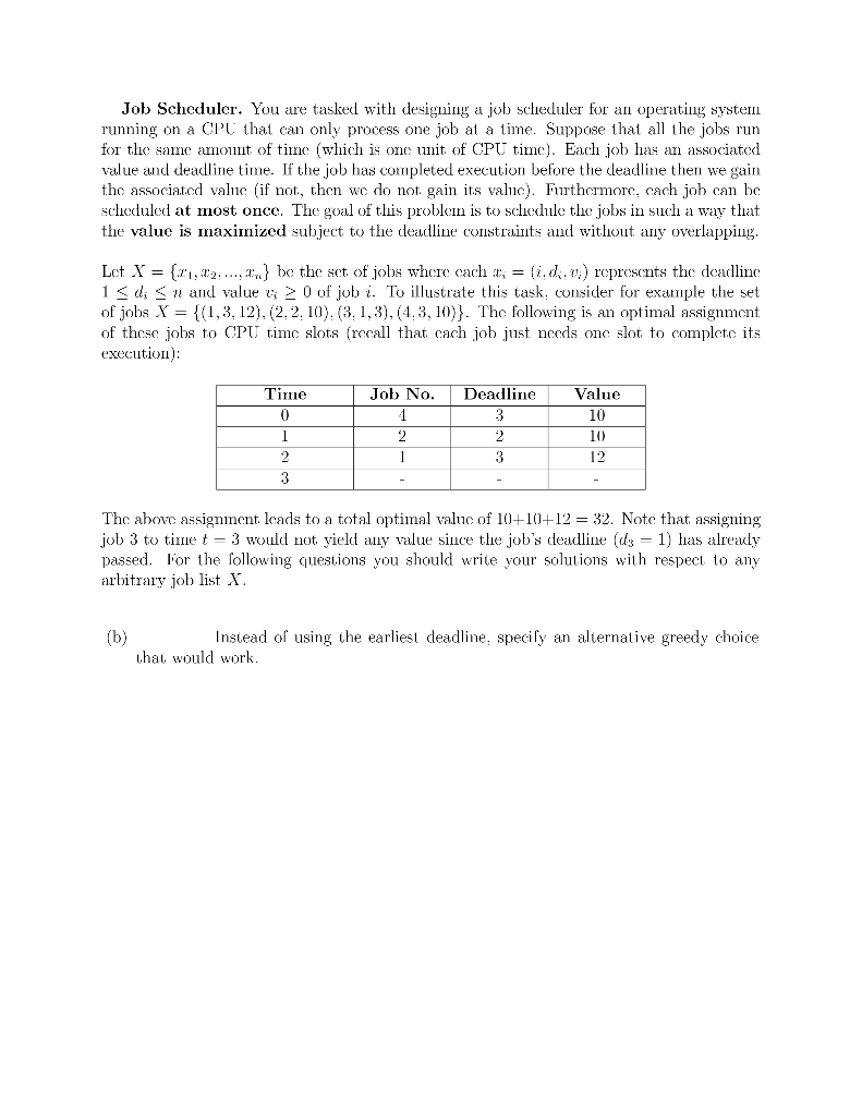 Solved Job Scheduler. You are tasked with designing a job | Chegg.com