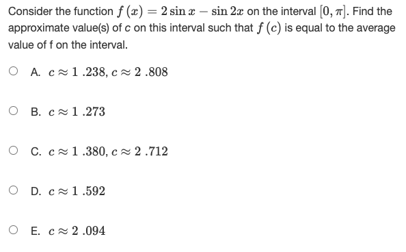 Solved Which of the integrals is equal to lim Ek-1 (2+ (2+ | Chegg.com