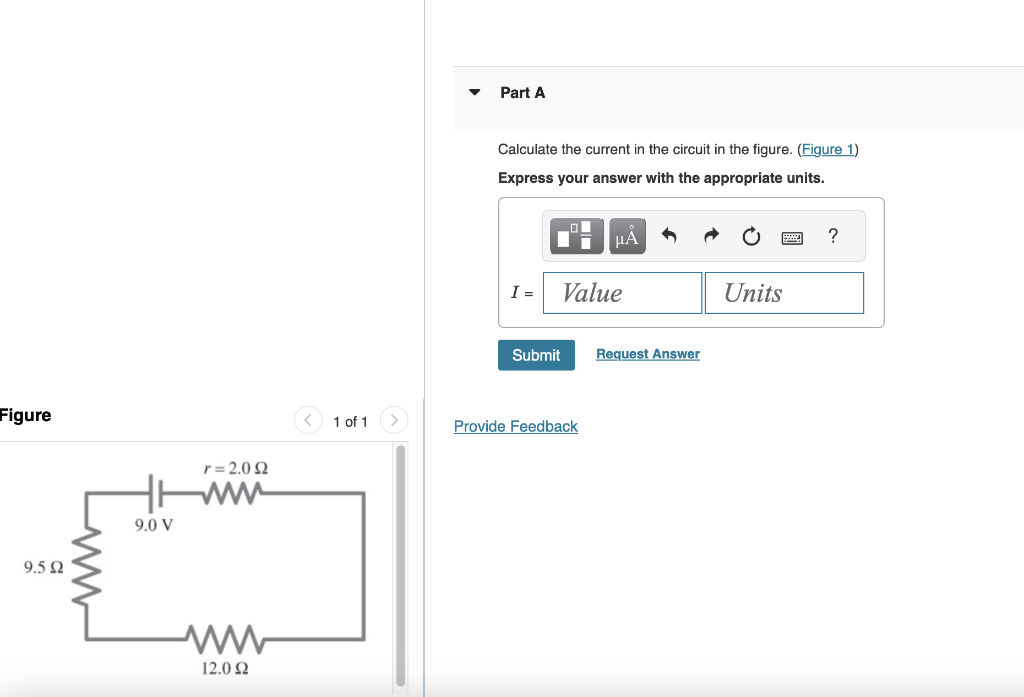 Solved Calculate the current in the circuit in the figure. | Chegg.com
