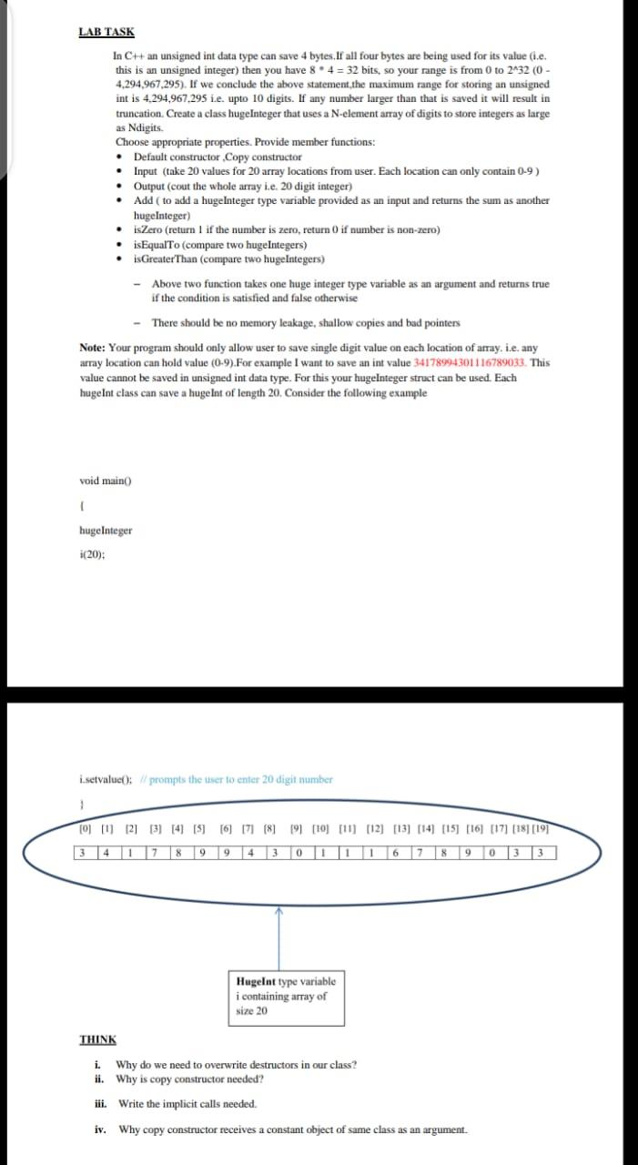 Solved LAB TASK In CH an unsigned int data type can save 4 | Chegg.com