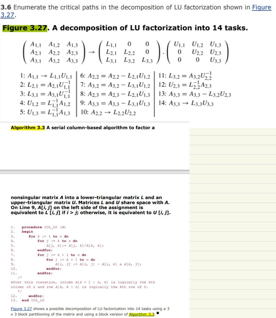 Solved 3.6 ﻿Enumerate the critical paths in the | Chegg.com