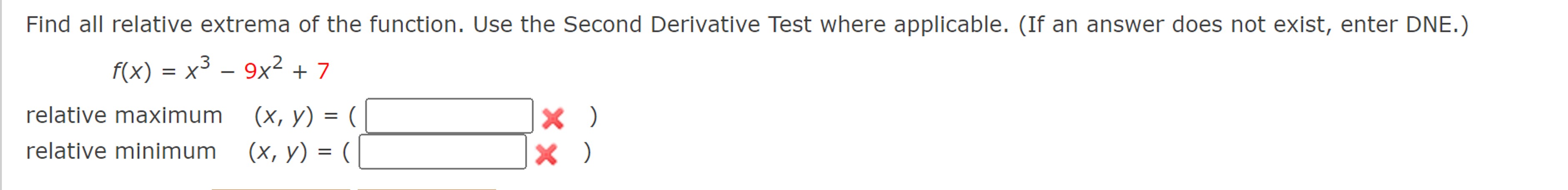 Solved Find all relative extrema of the function. Use the | Chegg.com