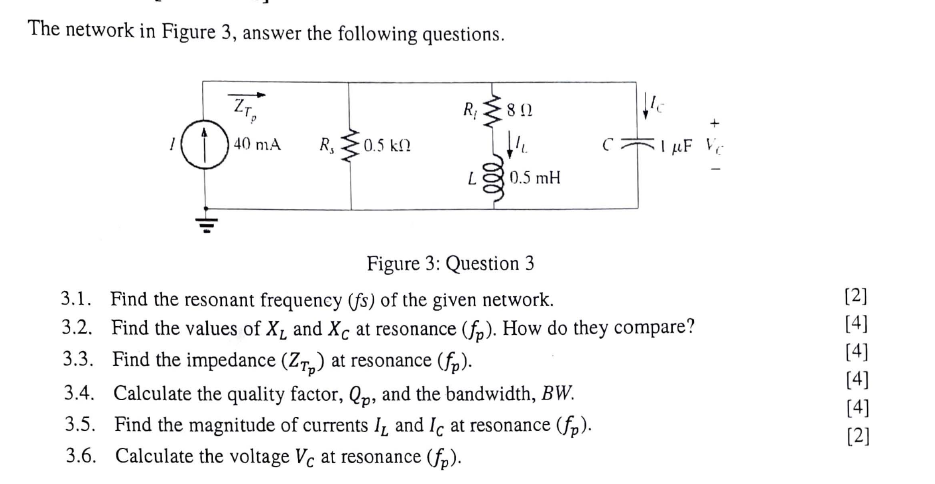 Solved The network in Figure 3, answer the following | Chegg.com