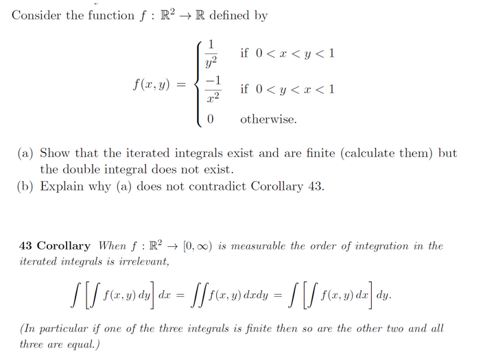 Solved Consider the function f: R2 + R defined by if 0 | Chegg.com