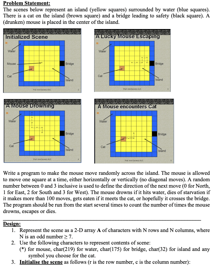 Solved Problem Statement: The scenes below represent an | Chegg.com