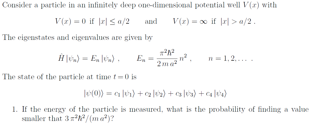 Solved Consider a particle in an infinitely deep | Chegg.com