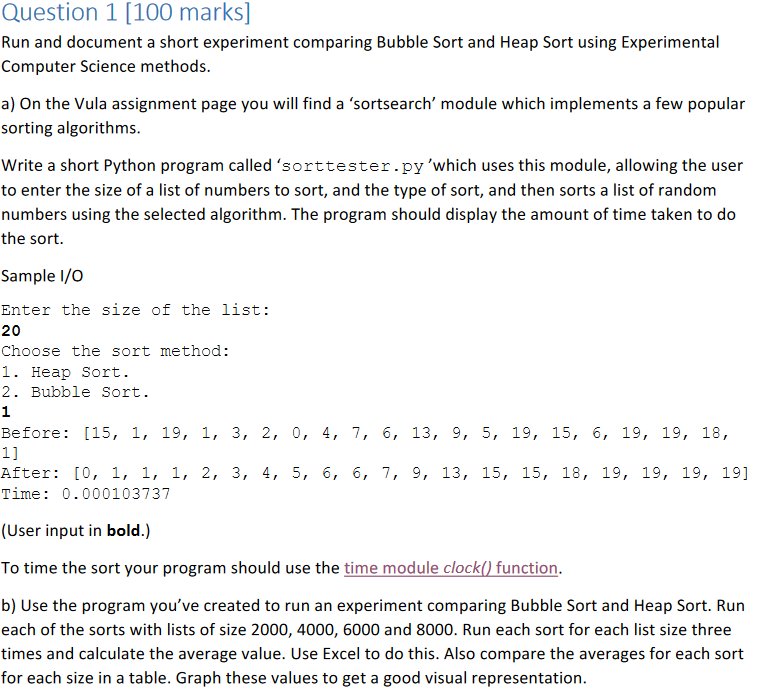 Solved Question 1 (100 marks] Run and document a short | Chegg.com