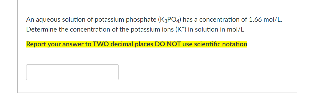 Solved An aqueous solution of potassium phosphate (K3PO4) | Chegg.com