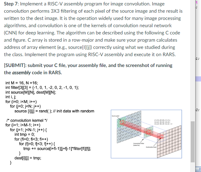 1: Step 7: Implement a RISC-V assembly program for | Chegg.com