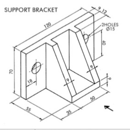 Solved SUPPORT BRACKET 2HOLES 015 5 | Chegg.com
