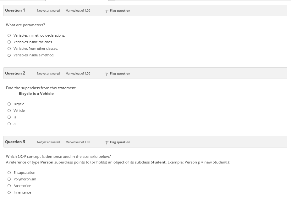 Solved Question 1 Not yet answered Marked out of 1,00 Flag | Chegg.com