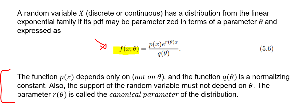 Solved in the linear exponential family : How we can read | Chegg.com