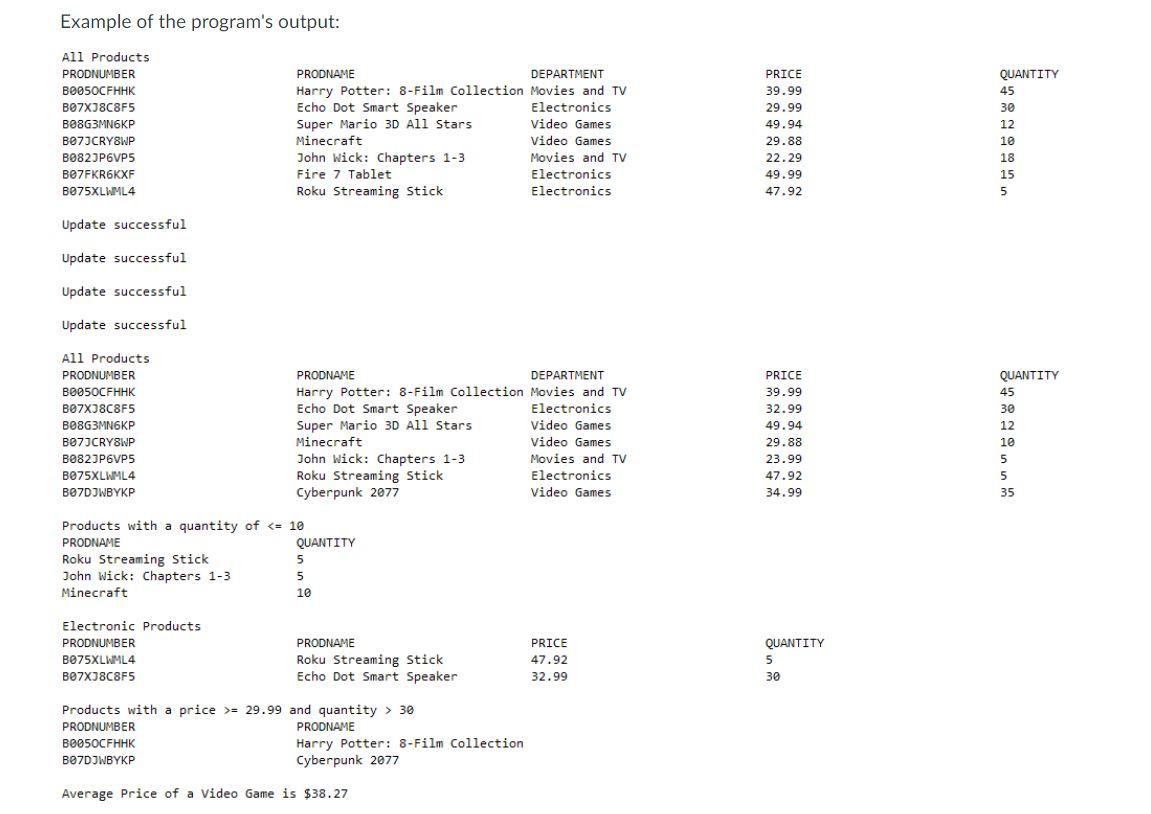 Solved You must use the Apache Derby Database for this | Chegg.com