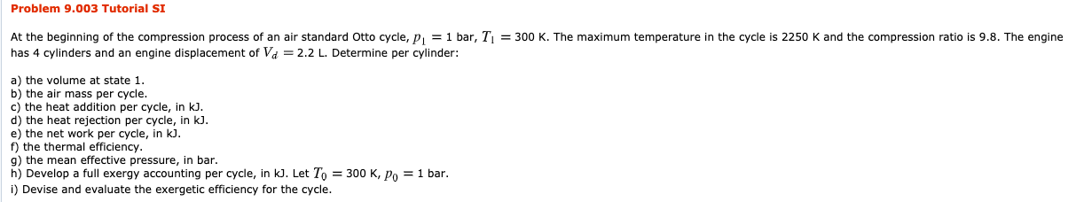 Solved Problem 9.003 Tutorial SI At the beginning of the | Chegg.com