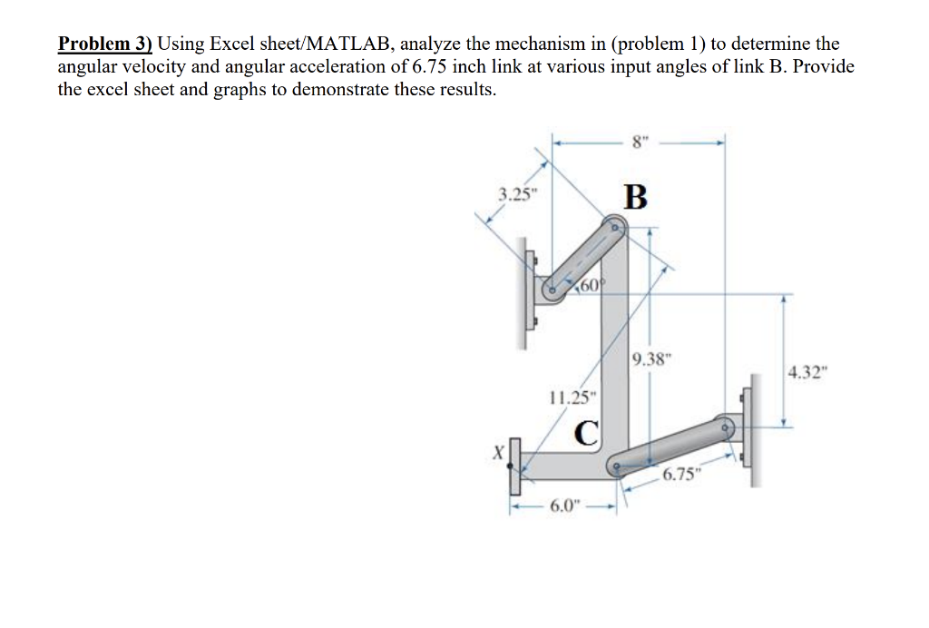 Solved Problem 3) Using Excel sheet/MATLAB, analyze the | Chegg.com