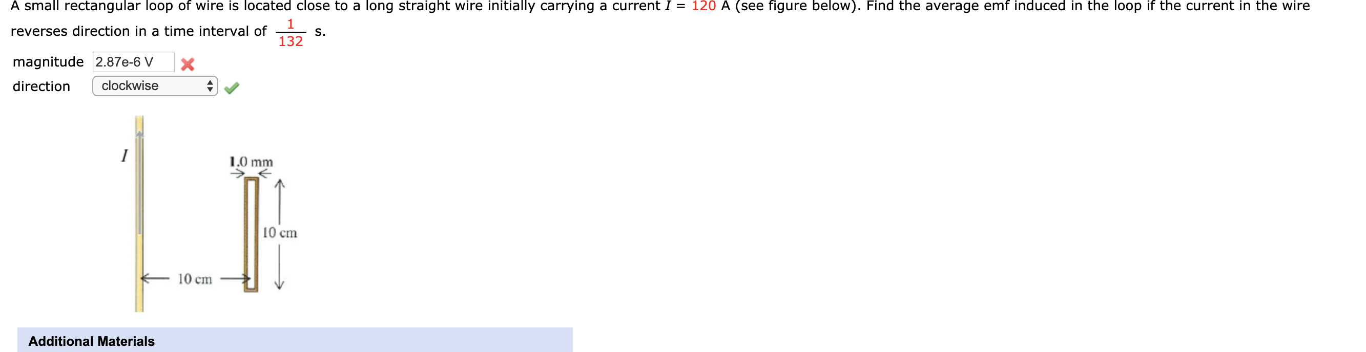Solved A small rectangular loop of wire is located close to | Chegg.com