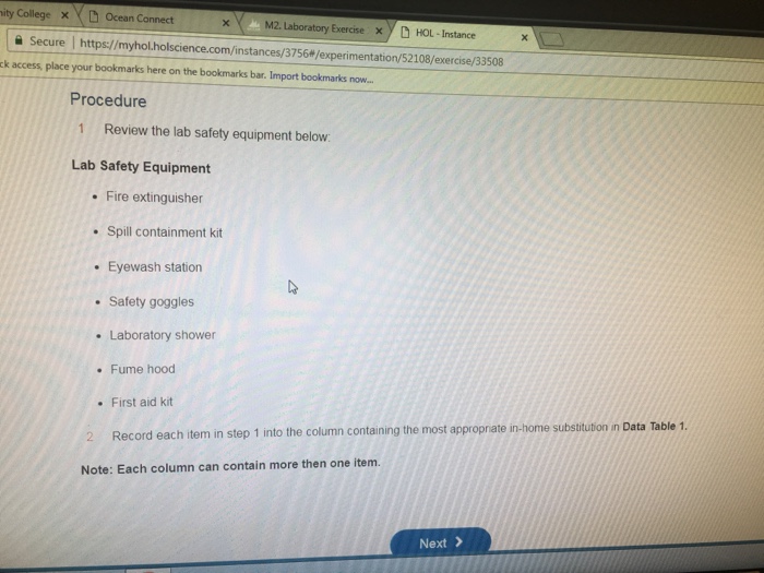 Solved ity College xOcean Connect xM2. Laboratory Exercise x | Chegg.com