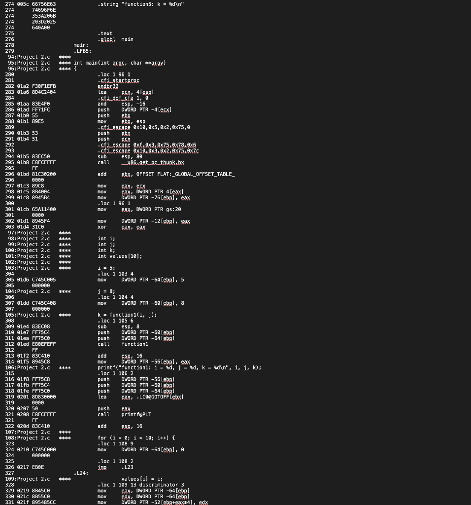 Solved Please explain in words and detail the code generated | Chegg.com