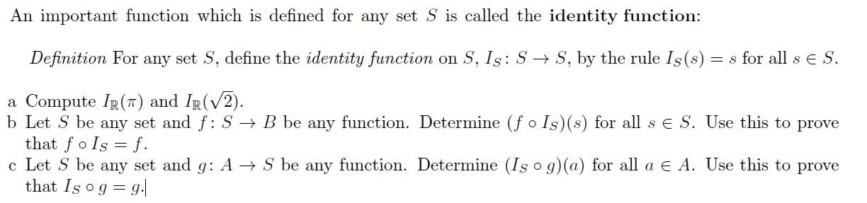Solved An important function which is defined for any set S | Chegg.com