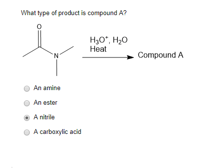 Solved What type of product is compound A? H30, H20 Heat | Chegg.com