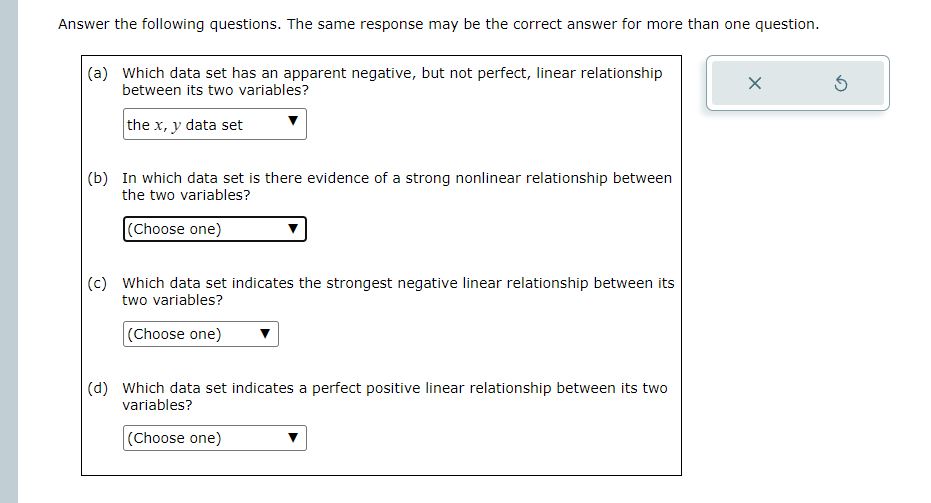 Solved Answer the following questions. The same response may | Chegg.com