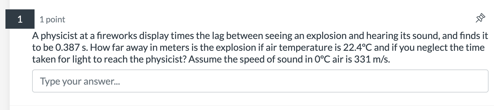 Solved A physicist at a fireworks display times the lag | Chegg.com