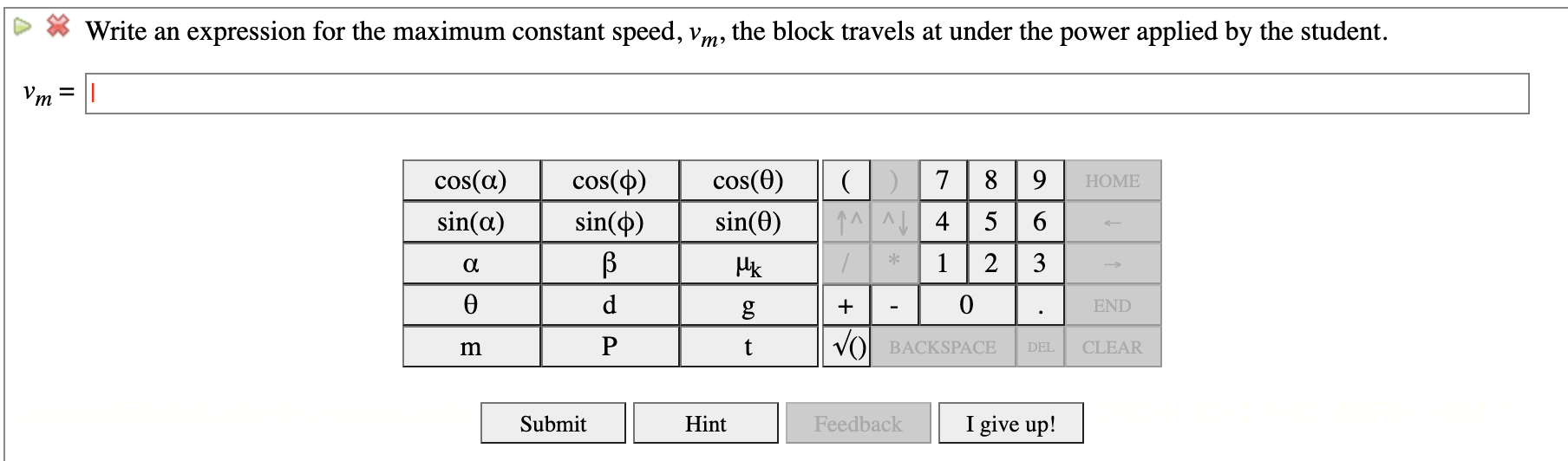 Solved Write an expression for the maximum constant speed, | Chegg.com