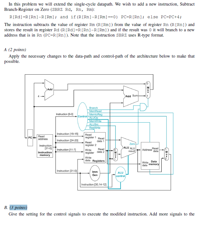 Solved This question uses RISC -V ArchetectureB. (3 | Chegg.com