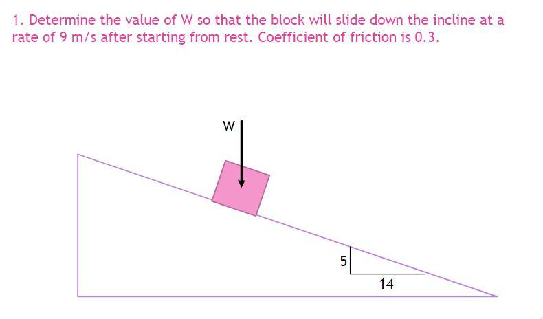 [Solved]: 1. Determine the value of ( mathrm{W} ) so th