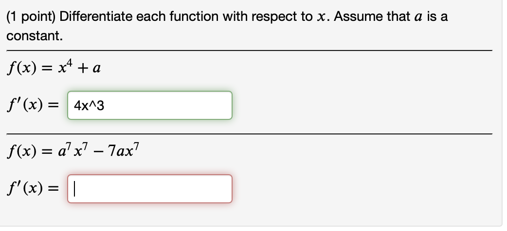 Solved Differentiate each function with respect to 𝑥x. | Chegg.com
