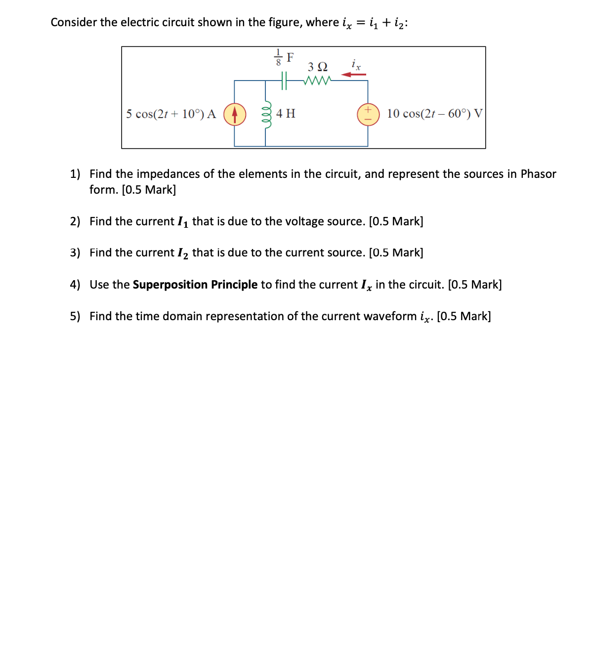 Solved Consider the electric circuit shown in the figure, | Chegg.com