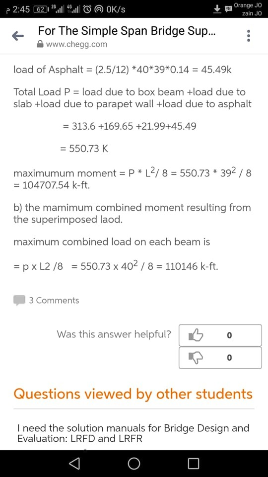 Solved Problems For the simple span bridge superstracture | Chegg.com