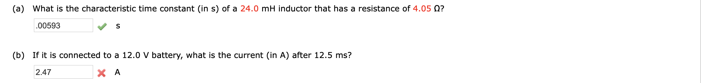 Solved (a) What is the characteristic time constant (in s) | Chegg.com