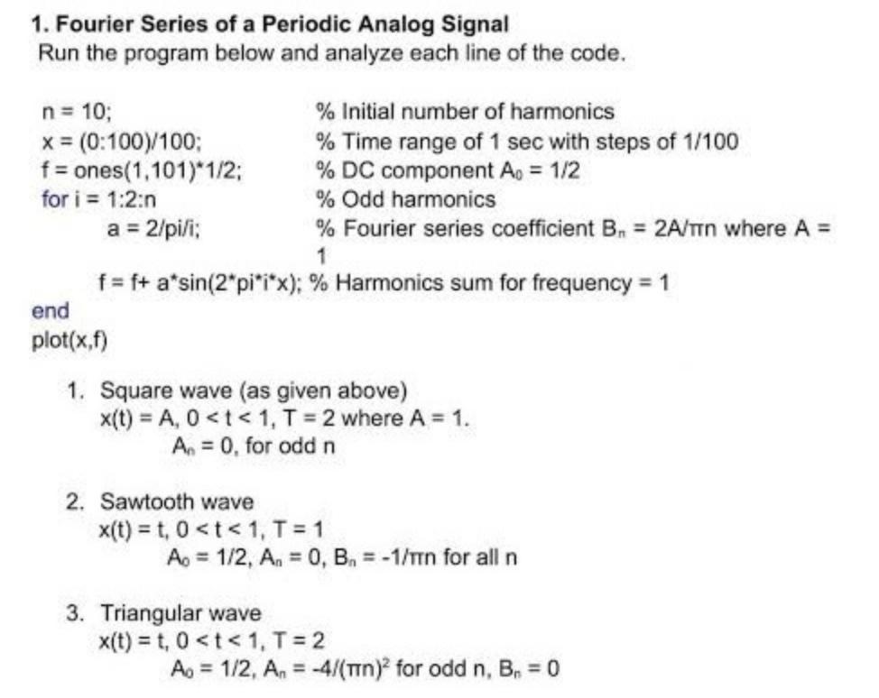 Solved Using The Given Codes Below Use Octavemathlab To 5633