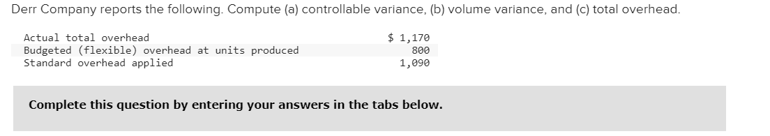 Solved Compute controllable variance. Compute volume | Chegg.com