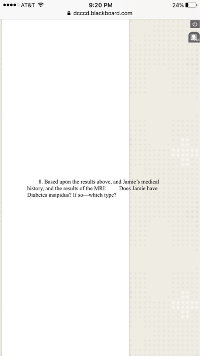 Solved 9:18 PM a dcccd.blackboard.com O AT&T 24% Jamie | Chegg.com