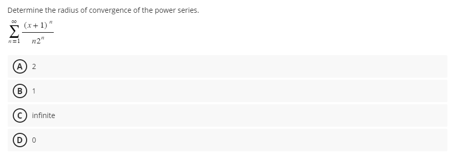 Solved Determine the radius of convergence of the power | Chegg.com