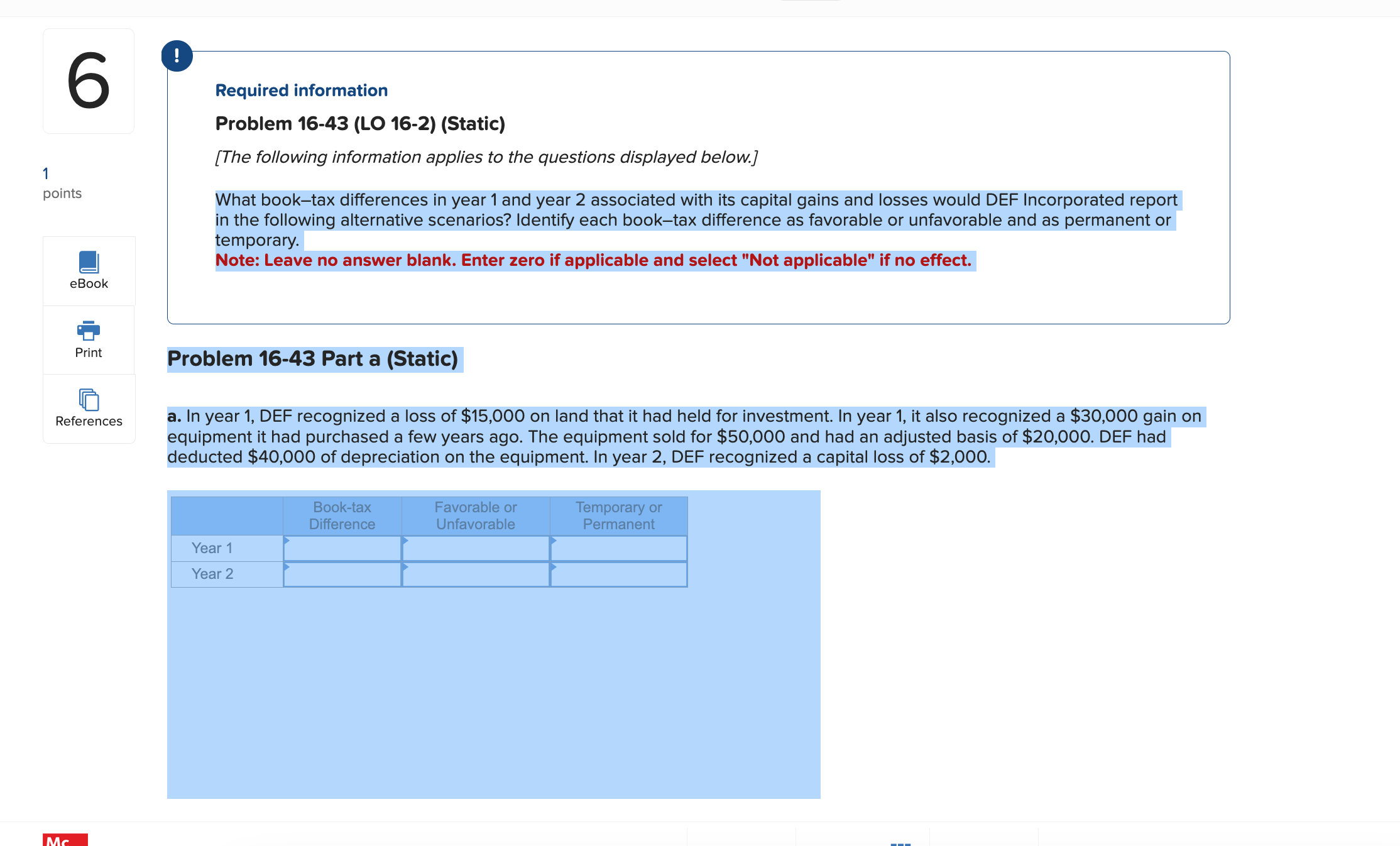 Solved What book–tax differences in year 1 and year 2 | Chegg.com